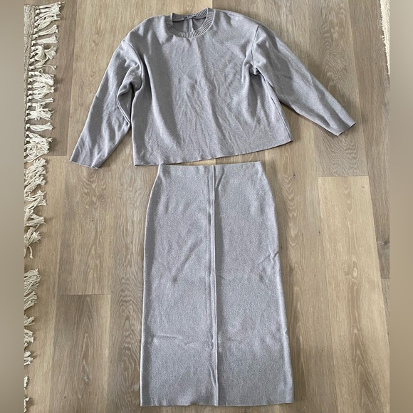 Zara | Sweaters | Zara Soft Sweater And Skirt Set | Poshmark